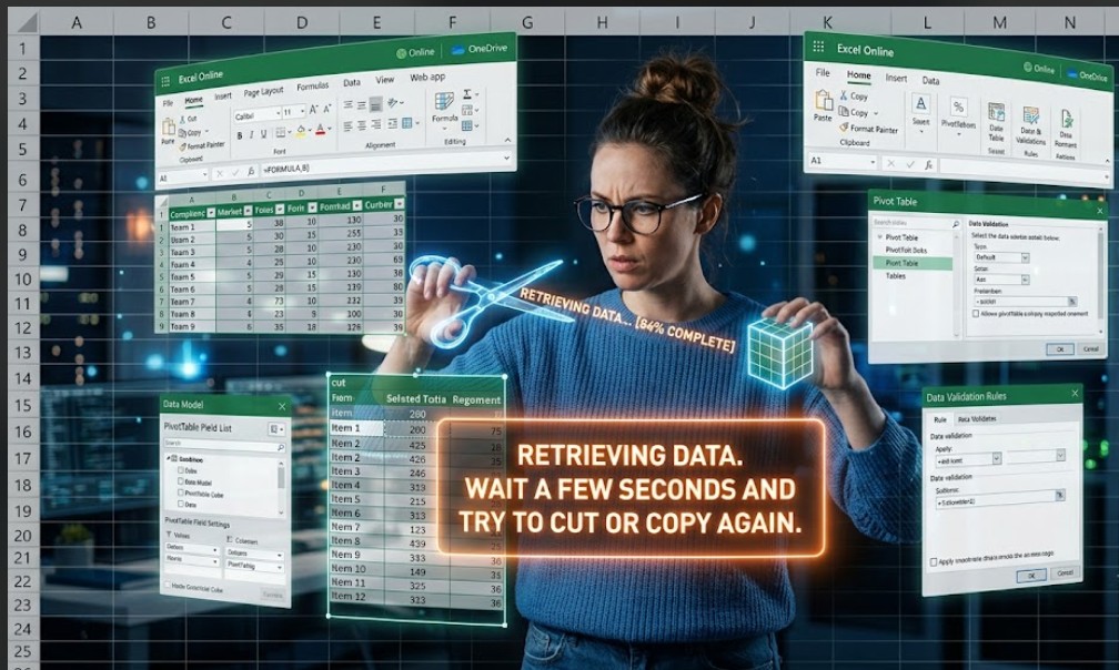 Retrieving Data. Wait A Few Seconds And Try To Cut Or Copy Again ...